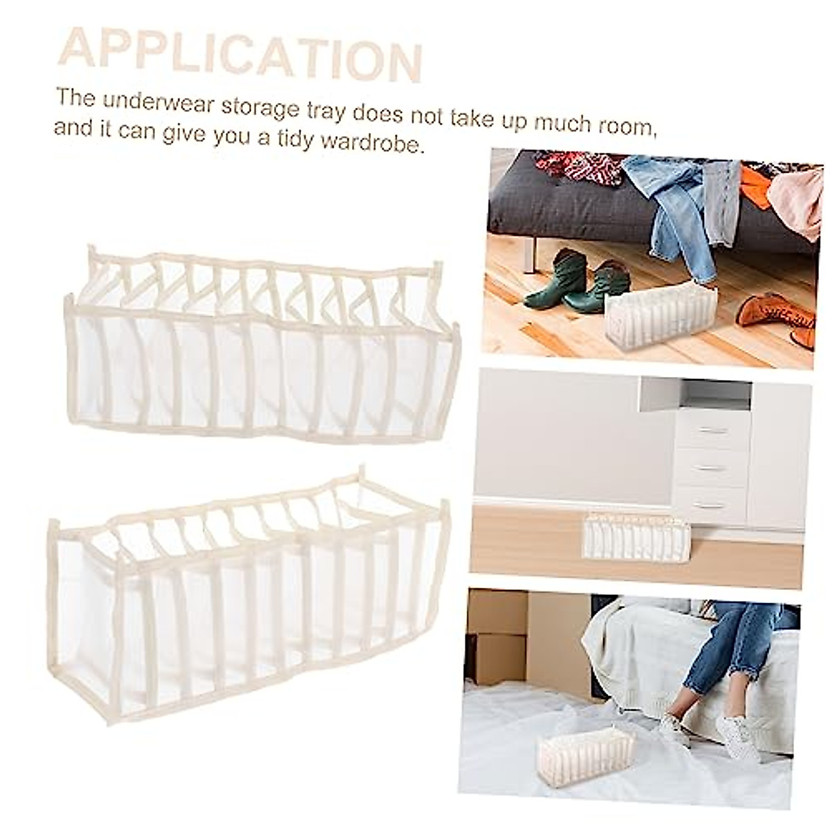 Alipis Bra Storage Box Storage Drawer Clothing Drawers Glove Compartment Organizer Closet Socks Organizer Drawer Divider Box Clothes Drawer Organizer Multiple Grids Box Bra Organizer Desk