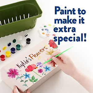 Home Grown Paint & Grow Flower Gardening Kit Set for Boys and Girls - Craft Activity Toy for Kids, Ages 5 6 7 8-12 Years Old - Unique Birthday Present - Plant Gift Toys