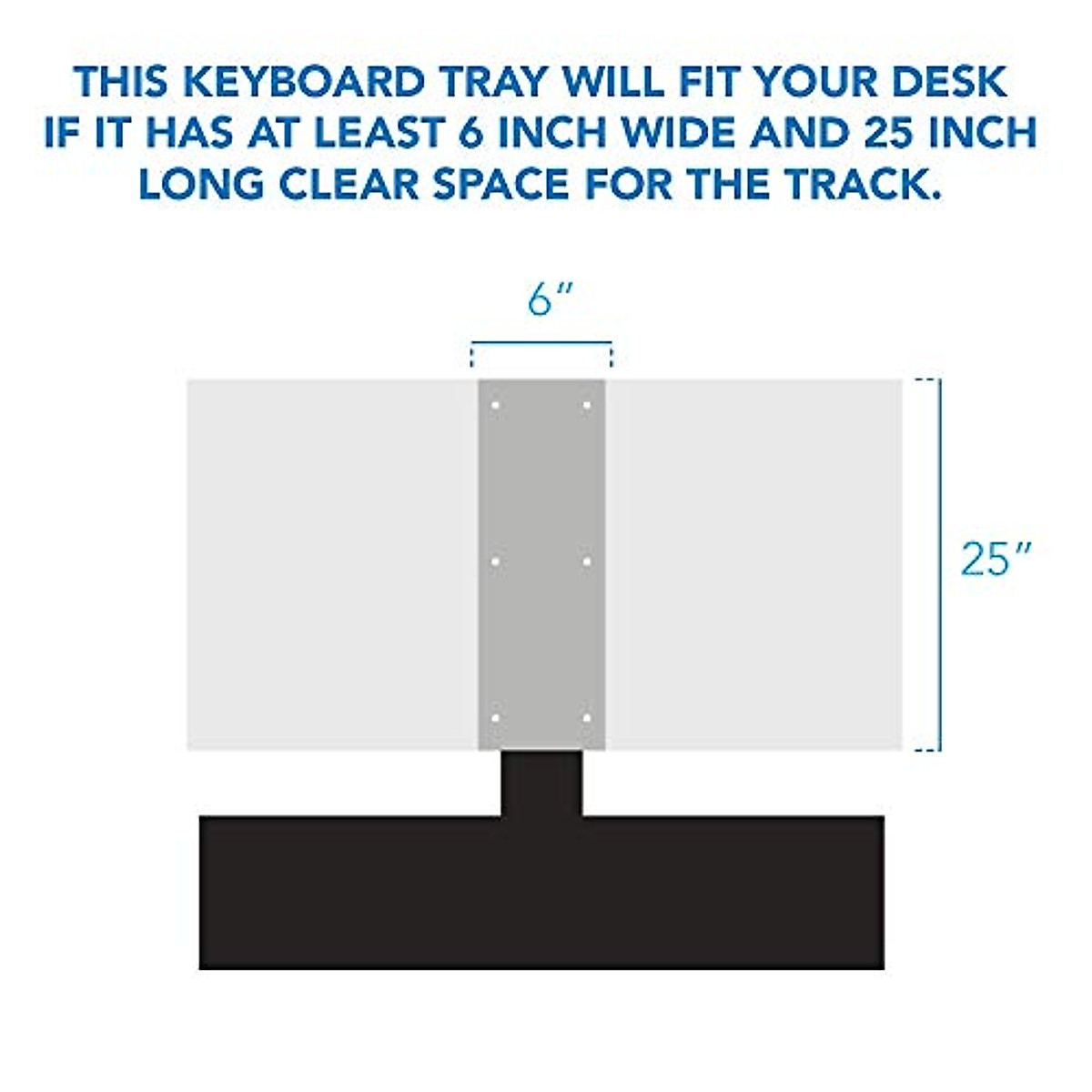 Mount-It! Sit Stand Keyboard Tray, Height Adjustable Under Desk Keyboard and Mouse Drawer, Full Motion Standing Design with 13.4 Inches of Vertical Adjustment, 26.5 in Wide Platform