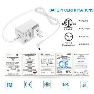SHNITPWR 24V 0.5A 500mA Power Supply Adapter for Essential Oil Diffuser Aromatherapy Humidifier ETL Listed Class 2 Power Adapter 100V~240V AC to DC 24 Volt 12W Converter 5.5x2.1mm Tip 6ft Power Cord
