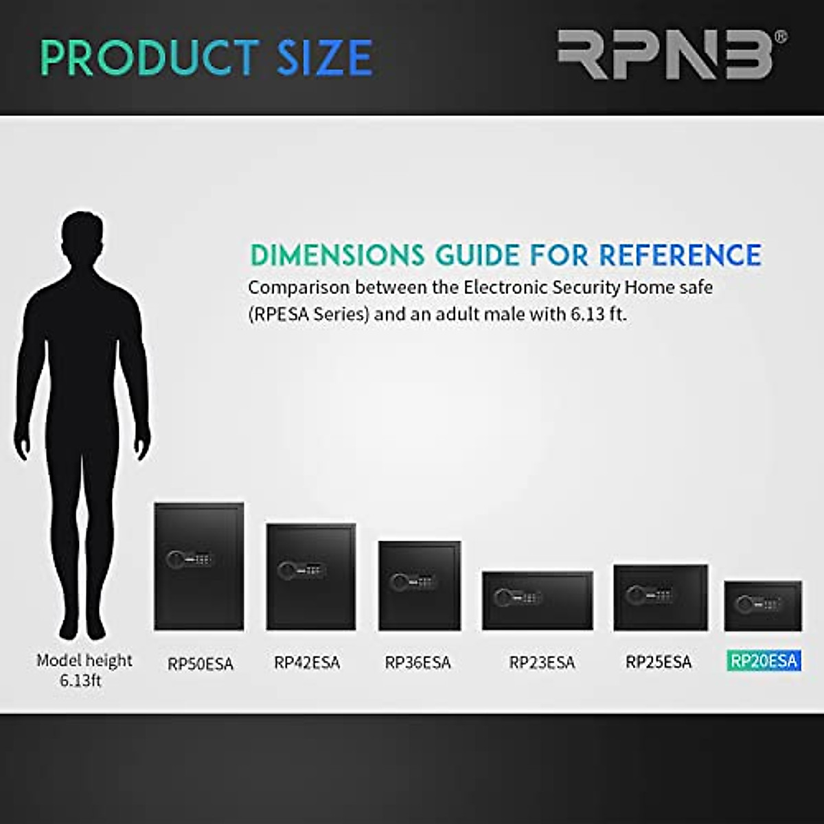 RPNB Deluxe Safe and Lock Box,Money Box,Digital Keypad Safe Box,Steel Alloy Drop Safe, Keypad Lock,Perfect for Home Office Hotel Business Jewelry Gun Cash Use Storage