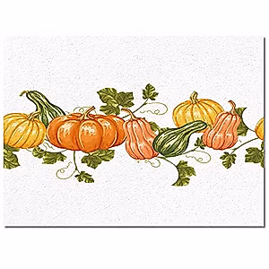Indoor Area Rugs Thanksgiving Autumn Pumpkin Non-Slip Floor Mats Vegetables Harvest Rectangular Carpet Soft Washable Rugs for Living Room/Bedroom/Hallway Home Decor - 5x8 Feet
