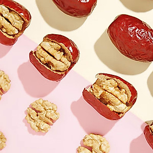 Grey jujube with walnuts 17.6 oz/500 g stuffed dates clip walnut independent small packaging casual snacks jujube dates and walnuts