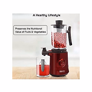 Balzano Yoga Blender/Smoothie Maker/Juicer/Soup Maker with Auto Seed Separation and Immunity Booster - Metalic Red, Compact