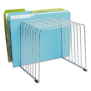 Fellowes 72012 Desktop Organizer, 11 Sections, 9" x 11.375" x 8", Wire, Silver