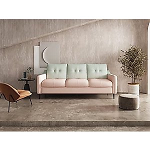 Meeyar Couches for Living Room,80 Inches 3 Seater Sofa Couch for Teen Girls Artistic Sofa for Lady Pink Green Gradient for Women for Office