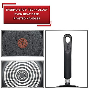 T-fal Advanced Nonstick Fry Pan 8 Inch Cookware, Pots and Pans, Dishwasher Safe Black