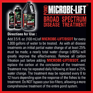 MICROBE-LIFT BSDTGAL Broad Spectrum Disease Treatment for Ponds and Outdoor Water Garden, For Live Koi Fish, Goldfish, Plants, and Decor, 1 Gallon