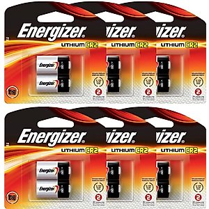 12 Energizer CR2 3-Volt 3V Lithium Photo Batteries (6x2)
