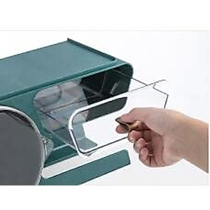 NA Punching Free washcloth Storage Rack Wiping Towel Storage Box Wall Mounted Toilet Storage Rack Hair Dryer Support Rack