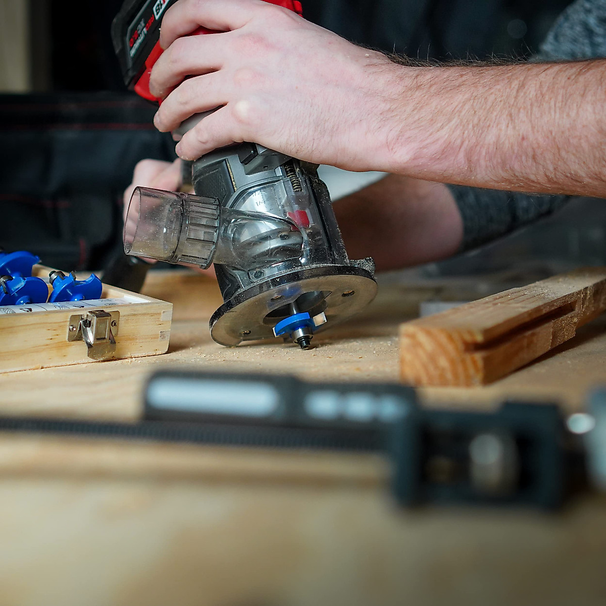 ABN Tungsten Carbide Router Bit Set - 24 Piece Router Set 1/4in Shanks - for Beginners to Commercial Users