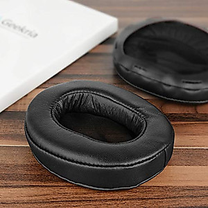 Geekria QuickFit Replacement Ear Pads for Sony MDR-1A, MDR-1ADAC Headphones Ear Cushions, Headset Earpads, Ear Cups Cover Repair Parts (Black)