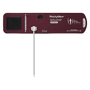 Welch Allyn REUSE-12-1MQ FlexiPort Reusable Blood Pressure Cuffs with One-Tube Locking Type Connectors, Large Adult, Size 12