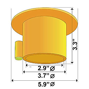 KAYCENTOP King Pin Lock 5th Wheel Locks Trailer Hitch Lock Heavy Duty Fifth Wheel Kingpin Lock Towing Hitch Lock Anti Theft Steel with Yellow Caution Tag for Trailers Rv