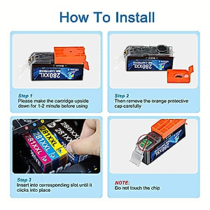 DOUBLE D 280 281 Ink Cartridges Compatible Replacement for Canon Ink 280 and 281 Cartridges PGI-280XXL CLI-281XXL for Canon PIXMA TS9120 TR7520 TR8520 TS8120 TS8220 TS8320 TS6100 (8 Pack)