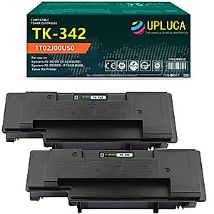 TK-342 （TK342） Black Toner Cartridge Replacement for Kyocera 1102J02US0 FS-2020DN Toner for use in FS-2020D FS-2020DN Toner Kit Printer (2-Pack,Black)