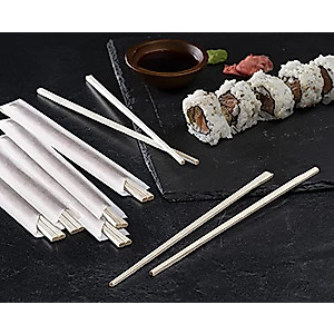 Bamboo Wooden Chopsticks (50 Pairs) | Cooking Chopstick | Sturdy Smooth Finish Chop Sticks | Reusable Chopsticks| Japanese Chinese Korean Chopsticks | Individually Wrapped Disposable Chopsticks Wood