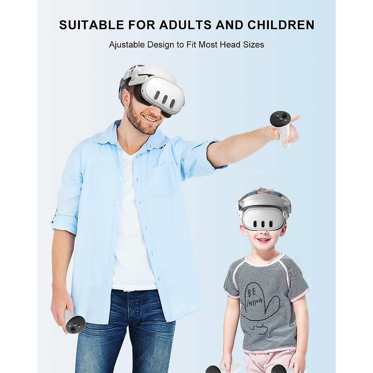 for Meta Quest 3/3S Head Strap - Comfort Vr Accessories with Adjustable Elite Headstrap Design for Meta/Oculus Quest 3/3S Support Face Protective Pad Cover Replacement Headset Accessory (T3)