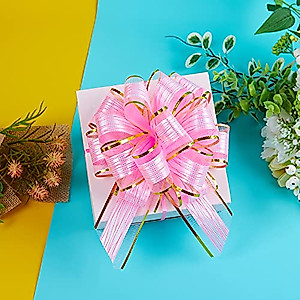 Pull Bows for Gifts Basket Christmas Wrapping Ribbons and Bow Large Bows for Cars A8-9pcs-Multi