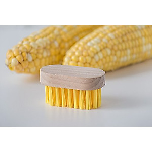 Fox Run Corn Desilking Brush, Wood and Plastic