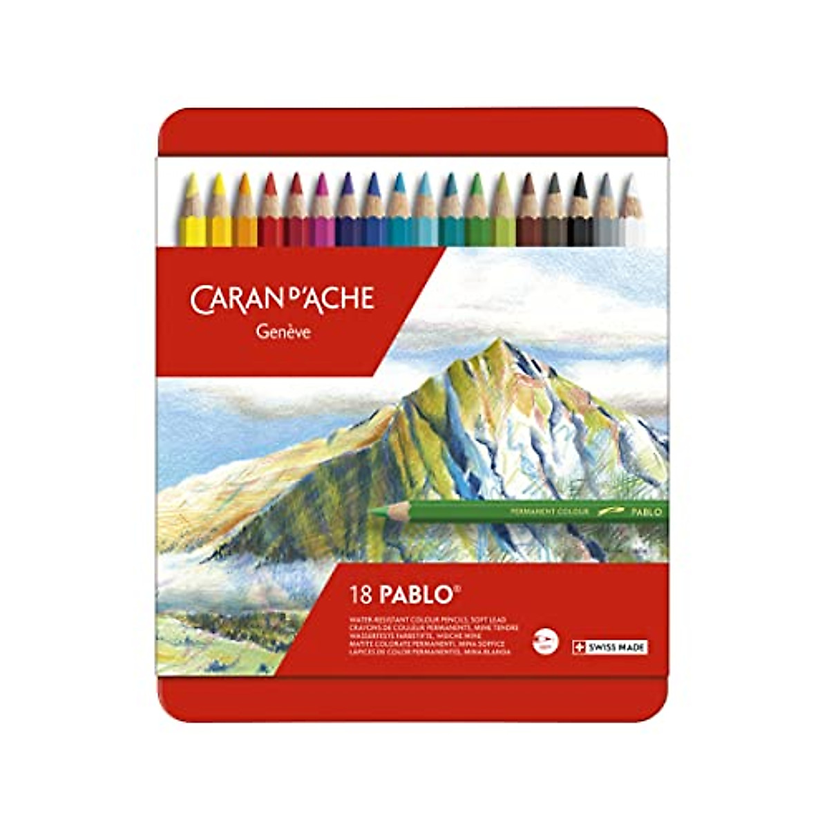 Caran D'ache Pablo Color Pencils Set Of 18 (666.318)