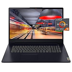 Lenovo IdeaPad Laptop (2022 Newest Model), 17.3" HD+ Display, AMD Ryzen 5 5500U Processor (Beats i7-11375H), 20GB RAM, 1TB PCIe SSD, AMD Radeon 7 Graphics, Webcam, Fingerprint Reader, Win11 (Renewed)