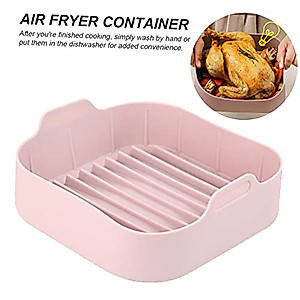 OSALADI Fryer Pad Air Fryer Cake Pan Air Fryer Silicone Pad Airfryer Parchment Paper Oven Baking Pan Air Fryer Toaster Oven Non Stick Oven Dish Air Fryer Grill Pan Silicone Steamer Pan