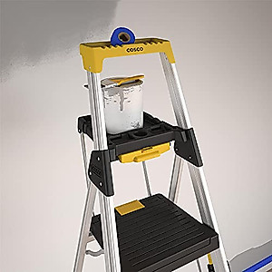 COSCO 6 ft Commercial Aluminum Project Ladder (Yellow)