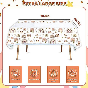 263Pcs Boho Rainbow Birthday Decorations, Boho Rainbow Birthday Party Supplies, Bohemian Birthday Party Decorations, Include Banner, Cake & Cupcake Topper, Backdrop, Tablewares, Balloon and Stickers