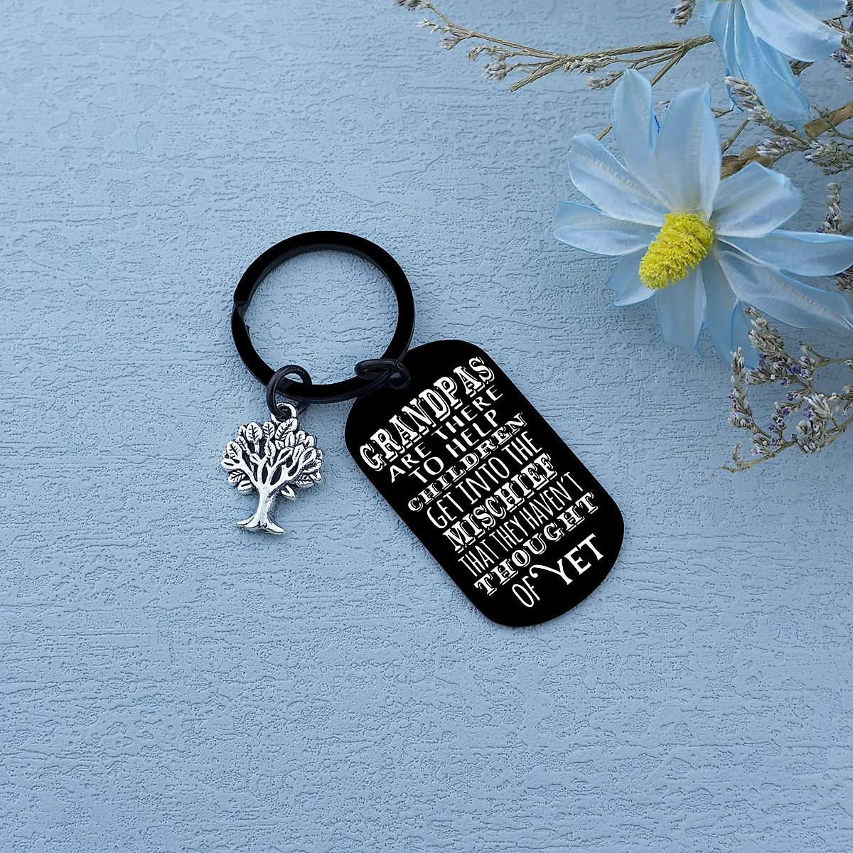igvean Gifts for Grandpa Best Grandpa Gifts Granddad Gifts From Grandson Granddaughter Keychain Grandpa Birthday Gifts Father's Day Gift For Grandpa