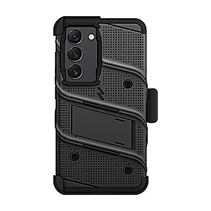 ZIZO Bolt Bundle for Galaxy S23 Case with Screen Protector Kickstand Holster Lanyard - Black