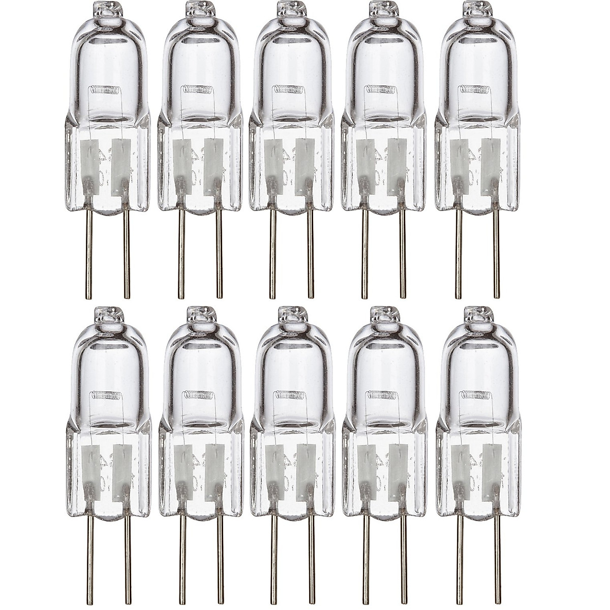 Simba Lighting Halogen G4 T3 20 Watt 280lm Bi-Pin Bulb (10 Pack) 12 Volt A/C or D/C for Accent Lights, Under Cabinet Puck Light, Chandeliers, Track Lighting, 20W 12V 2 Pin JC Warm White 2700K Dimmable
