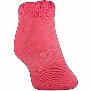 Under Armour Women's Essential 2.0 Lightweight No Show Socks, 6-Pairs, Cerise Pink Assorted, Medium
