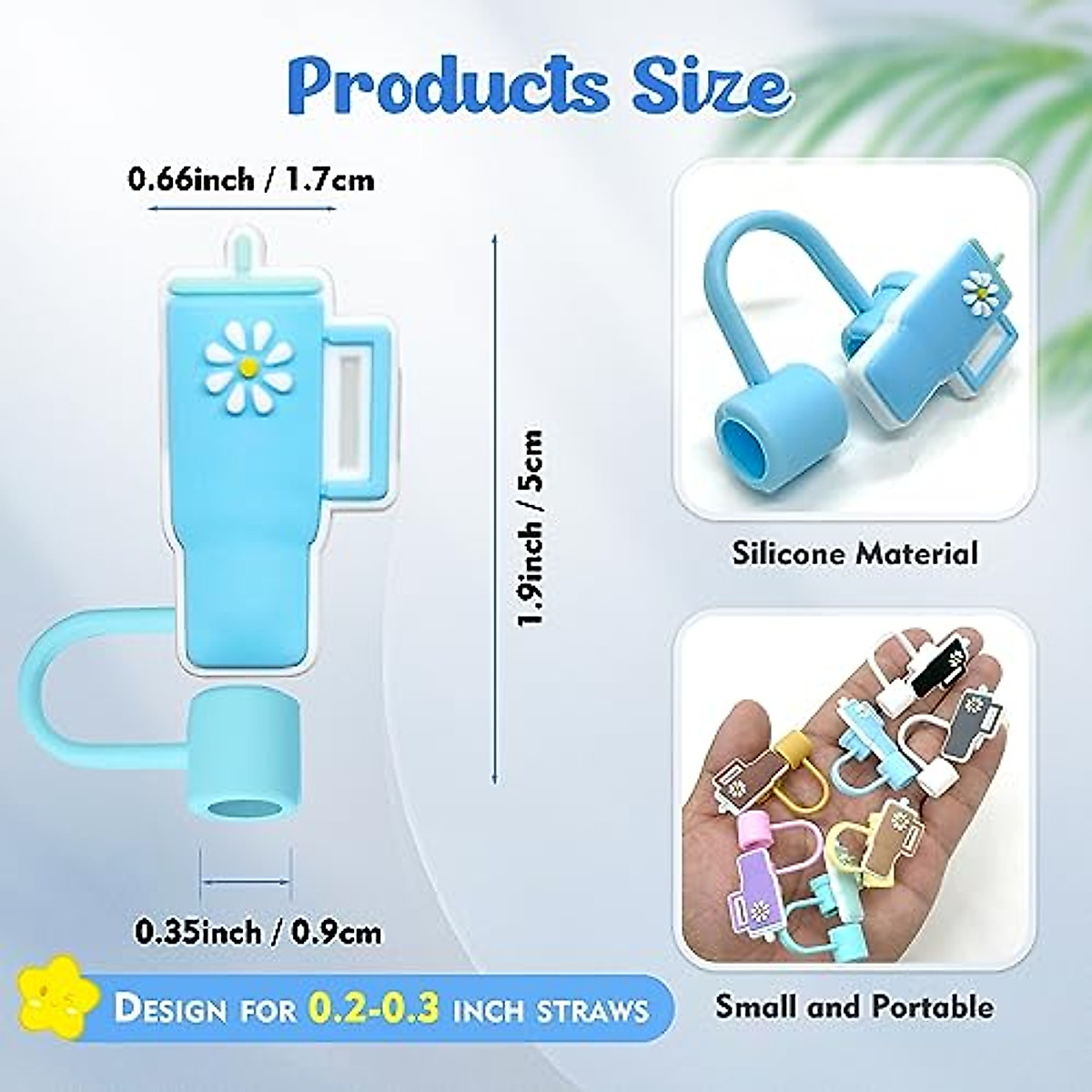 Stanley Straw Cover Cap for Stanley Cup, Reusable Straw Topper for Stanley 30&40 Oz Tumbler, Straw Tip Covers for Stanley Cups Accessories (7)