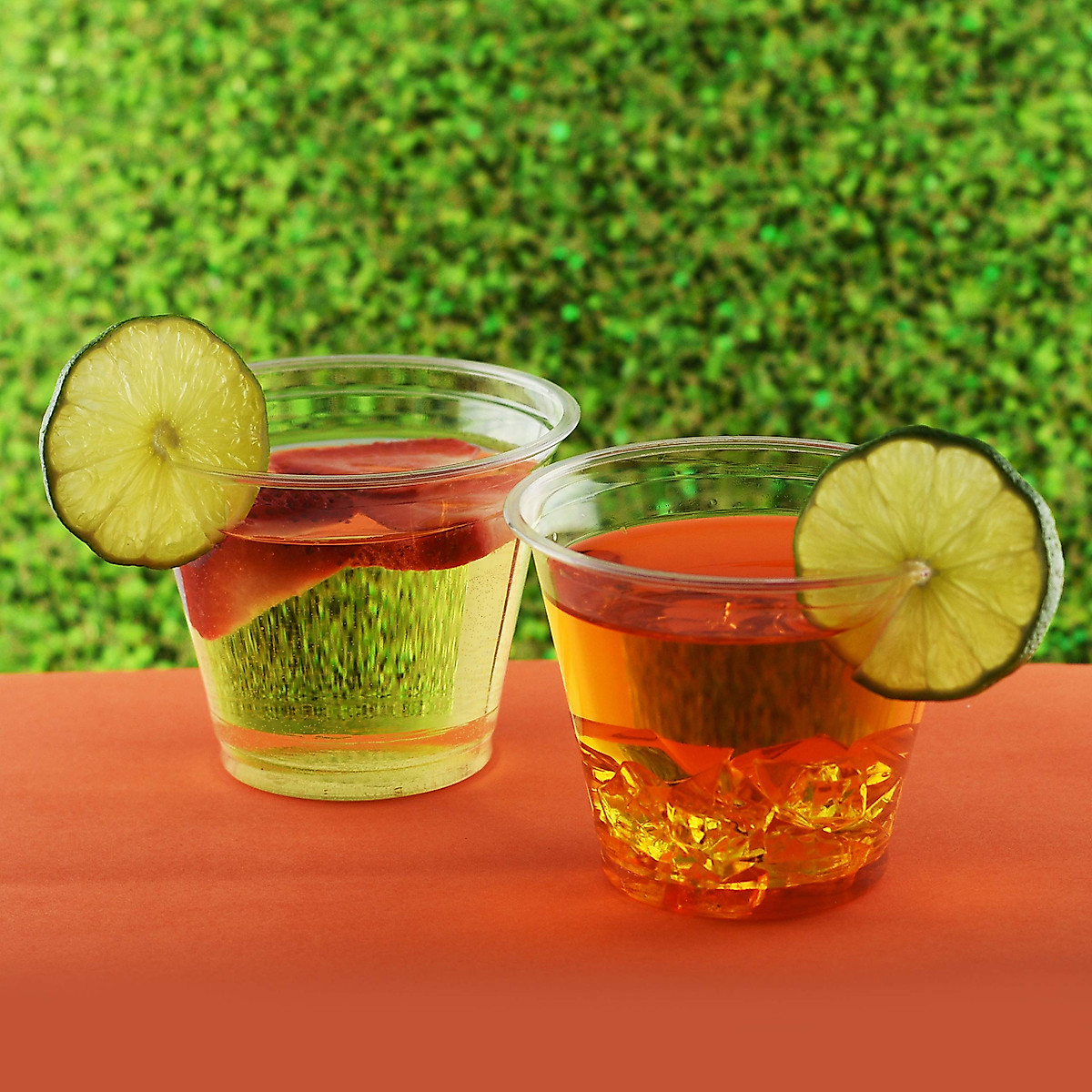 NYHI 100-Pack 9 oz Plastic Clear Cups | Value Pack Of Disposable Party Cup Tumblers | Use These Clear Cocktail Cups for Drinks , Wine, Punch, Champagne & More | Essential Party Supplies