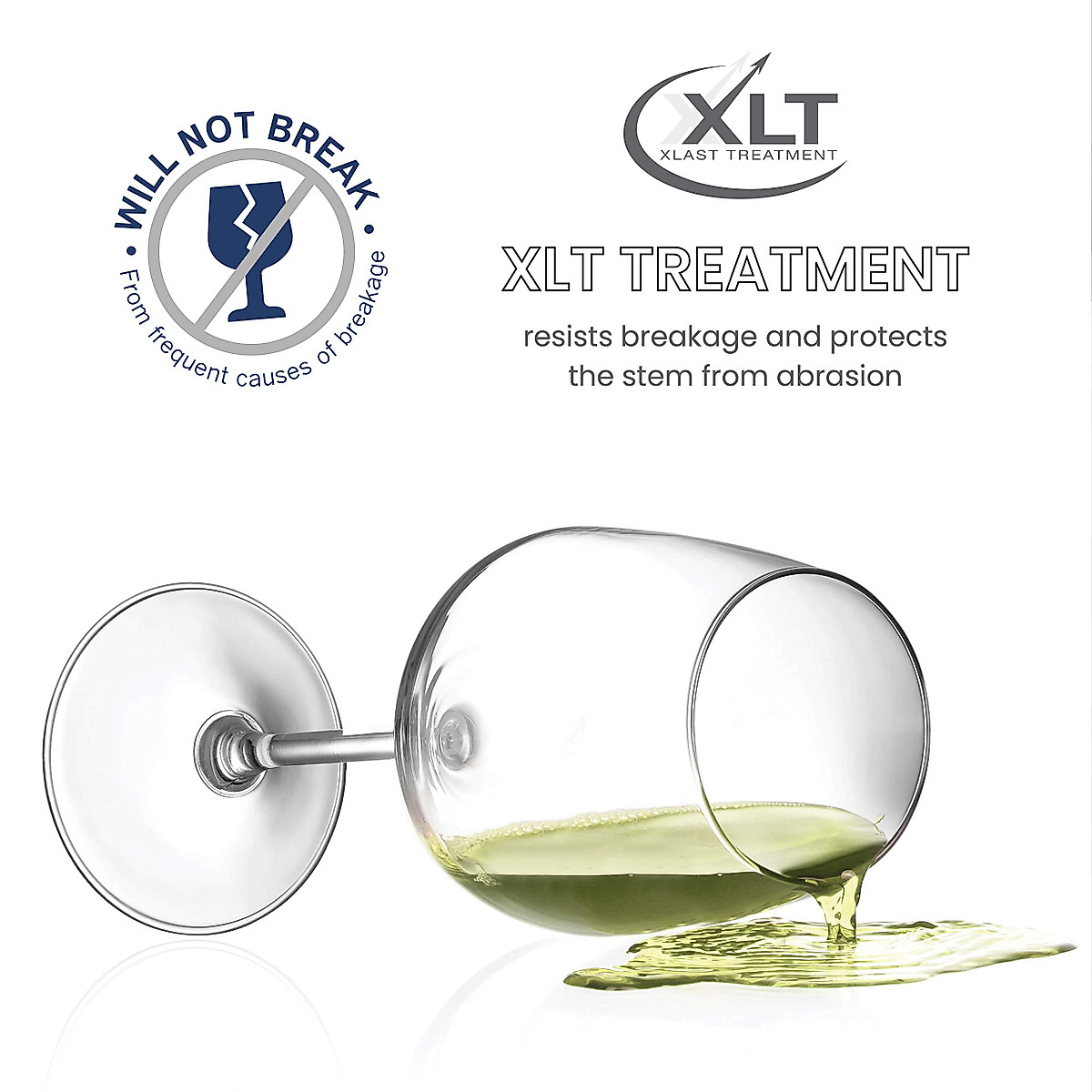 Bormioli Rocco 14.75 oz White Wine Glasses (Set Of 4): Crystal Clear Star Glass, Laser Cut Rim For Wine Tasting, Elegant Party Drinking Glassware, Restaurant Quality