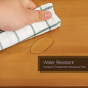 MoNiBloom Bookcase with Shutter Door and Shelves, Bamboo 5 Tier Bookshelf Display Shelf with Storage Cabinet Organizer for Living Room Bedroom Kitchen, Brown