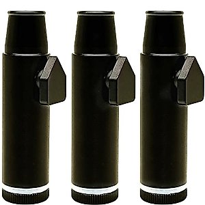 OMO Metal Ieak-proof Bottle (2nd Generation Upgrade Version) (Black）Portable Pepper Shaker (3 pack)