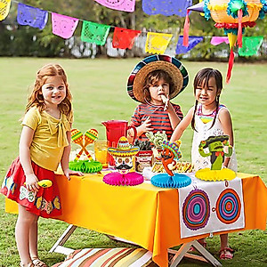 12pcs Fiesta Mexican Party Table Decoration Centerpiece - 8” Paper 5 Cinco De Mayo Party Table Decoration Honeycomb for Fiesta Mexican Themed Taco Party Birthday Day of the Dead Decor Supplies