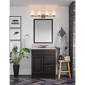Design House Wyndham 24 Inch Bathroom Vanity, Freestanding Bathroom Sink Cabinet - Solid Wood Bathroom Vanity Cabinet, Dark Espresso