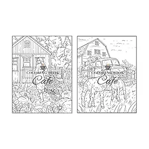 Country Autumn Coloring Book: An Adult Coloring Book Featuring Charming Autumn Scenes, Relaxing Country Landscapes and Cute Farm Animals