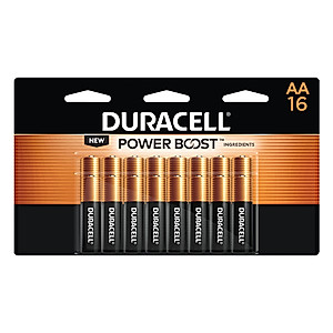 Duracell Coppertop AA + AAA Batteries Combo Pack with Power Boost Ingredients, 16 Count Double A & Triple A Battery with Long-Lasting Power, Alkaline Battery - 32 Count Total