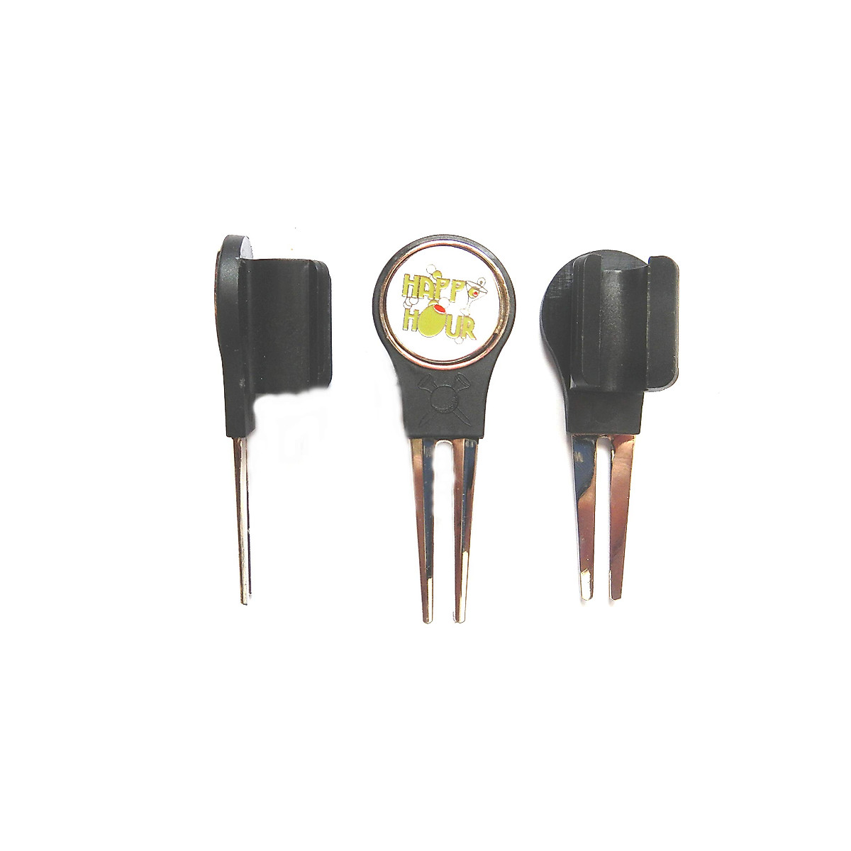 Putter Mounted Divot Tool and Ball Marker - Happy Hour