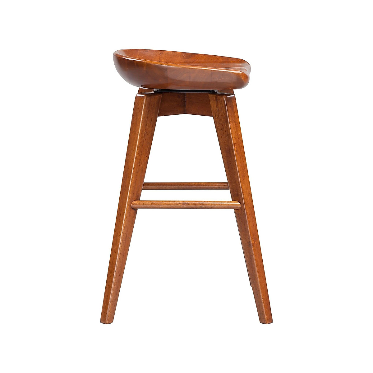 Boraam Bali Counter Height Swivel Stool, 24-Inch, Walnut