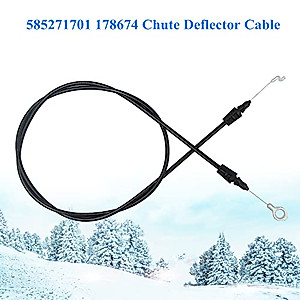 AILEETE 585271701 178674 Chute Deflector Cable for Craftsman Husqvarna AYP Sears Snowblower Snow Thrower 587030801 420673 532420673