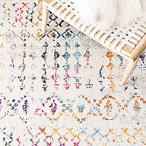 SAFAVIEH Tulum Collection 8' x 10' Ivory/Gold TUL240F Moroccan Boho Distressed Non-Shedding Living Room Bedroom Dining Home Office Area Rug