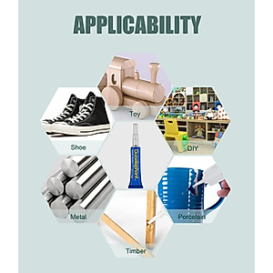 Ceramic Glue Gel 20g,Glue for Ceramics and Porcelain Repair, Clear Ceramic Metal Adhesive,Super Glue All Purpose,Instant Strong Adhesive for Ceramic,Metal, Plastic, Rubber, Wood, Leather,DIY Craft