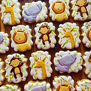 Kanehosi Frame Cookie Cutters 10pcs Stainless Steel Plaque Cookie Cutter Difference Shapes, DIY Fondant Cutters Tiles Metal Pancake Molds for Biscuit Wedding Baking Decorations Holiday Birthday Party