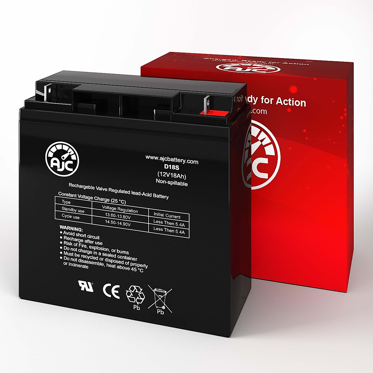 AJC Battery Compatible with Bright Way Group HX12-18 NB 12V 18Ah Sealed Lead Acid Battery