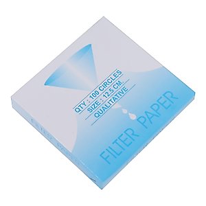 Eisco Labs Premium Qualitative Filter Paper, 12.5cm Dia., Medium Speed (85 GSM), 10? (10 Micron) Pore Size - Pack of 100